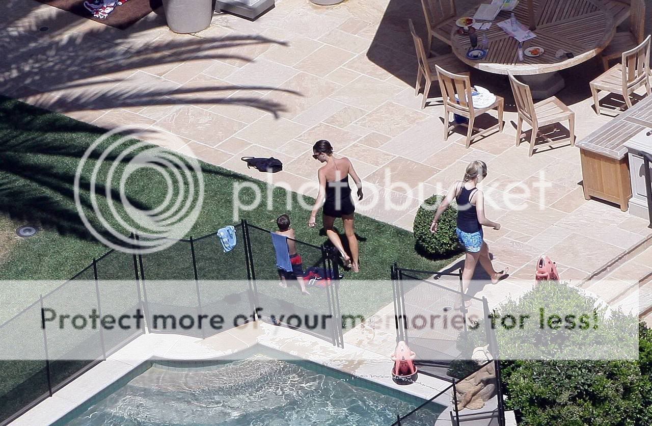 Victoria Beckham in the pool at house in Beverly Hills 4/19 | Lipstick ...