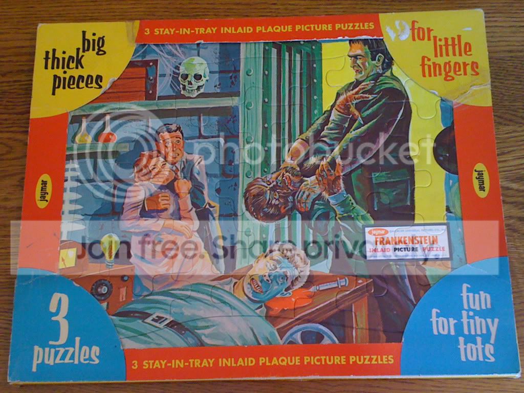 Jaymar monster puzzle: The Wolfman (tray frame)